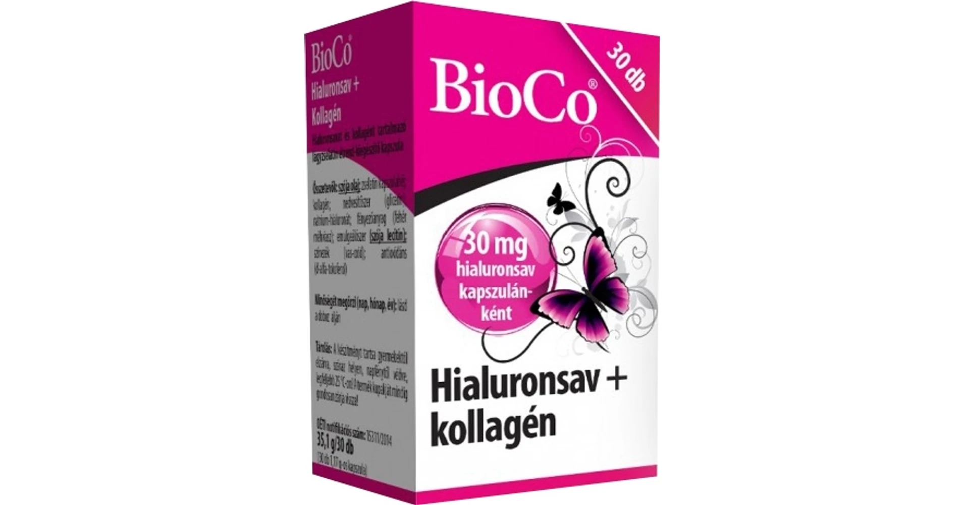 Hialuron + Kollagén kapszula / lágyzselatin-30 db - CSONT, PORC, ÍZÜLET ...